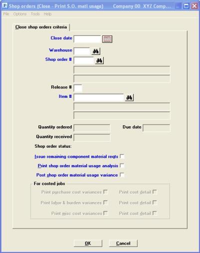 Introduction to Shop Orders
