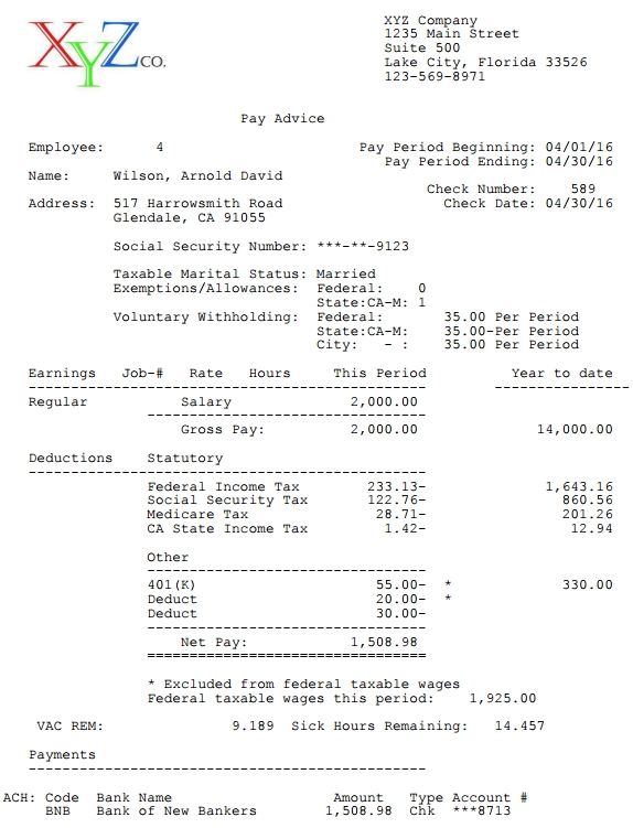 Form and Report Examples